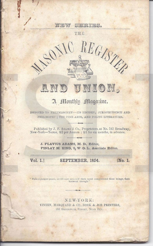 Masonic Register and Union | The Steven Lomazow Collection