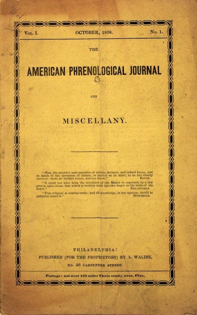 American Phrenological Journal and Miscellany | The Steven Lomazow ...