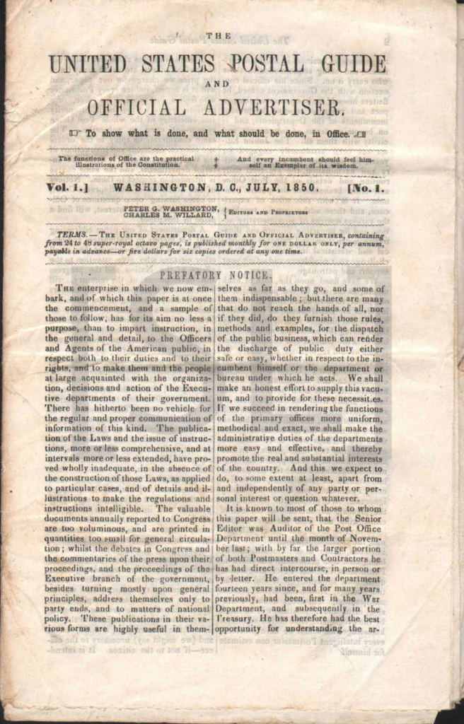 United States Postal Guide and Official Advertiser | The Steven Lomazow ...